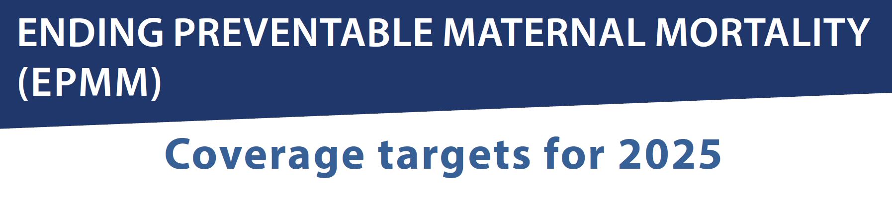 Ending Preventable Maternal Mortality (EPMM) Coverage Targets for 2025 ...