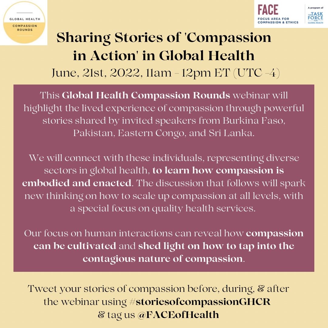Sharing Stories on 'Compassion in Action' in Global Health - AlignMNH