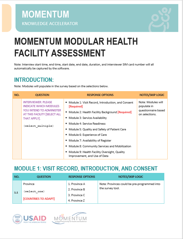 MOMENTUM Modular Health Assessment - AlignMNH