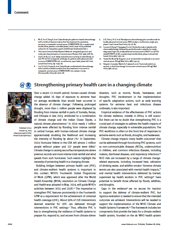 Strengthening primary health care in a changing climate - AlignMNH